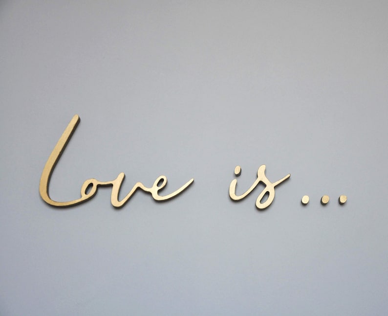 Love is ... Sign Valentines Day Decor Family Wall Decor Sign - Etsy