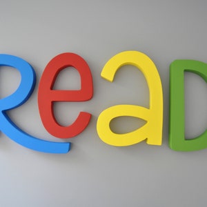 Read Wooden Letters Nursery Wall Decor - Brigt Colorful Letters - Best ...