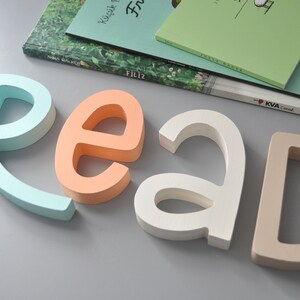 Read Wooden Letters Nursery Wall Decor Pastel Colorful Letters Best ...