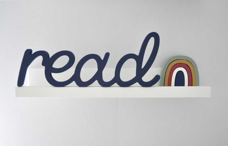 Read Wooden Sign Nursery Wall Decor Navy Color - Etsy