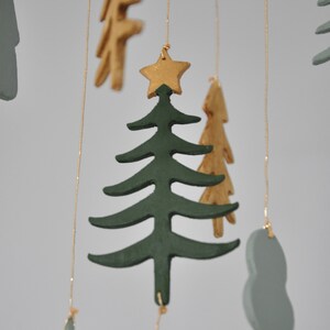 Christmas Home Decor Handmade Pine Tree Mobile | Nursery Decoration ...