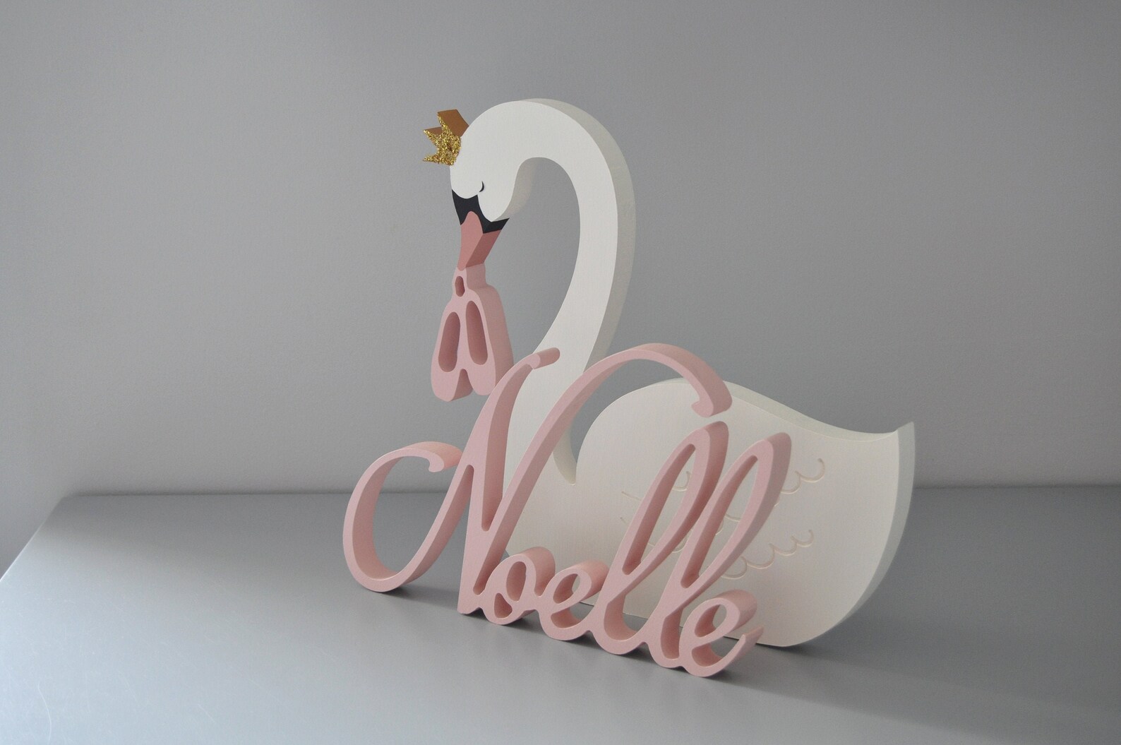 Swan Princess With Ballet Shoes swan Nursery Decor - Etsy