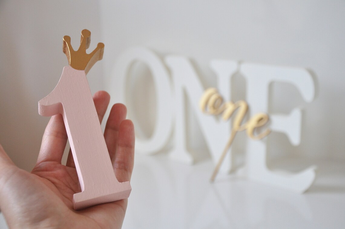 1st Birthday Photo Props & Decoration Set Wooden 20 Cm Large | Etsy