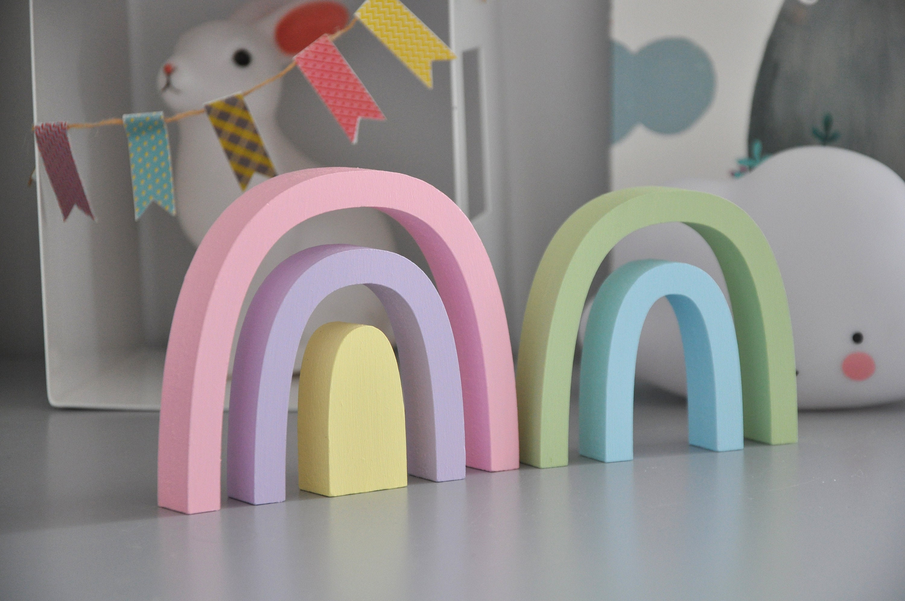 Eye Catching Wooden Rainbow | Nursery Decor | Baby Gift | Home Decor ...