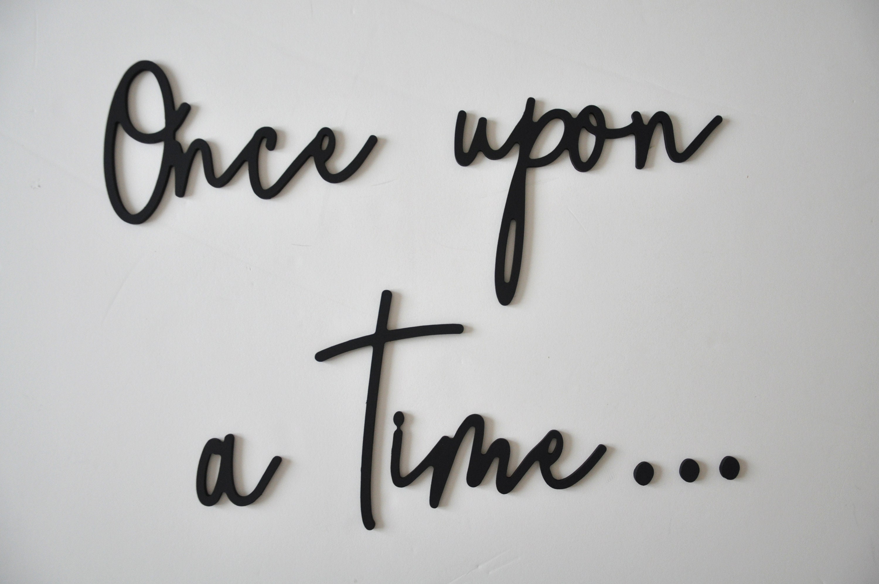 Once Upon a Time... Wooden Words | Reading Wall Sign | Reading Nook ...