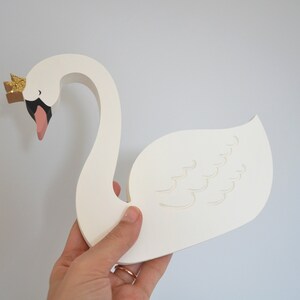Swan Princess With Ballet Shoes |swan Nursery Decor | Personalised Gift ...