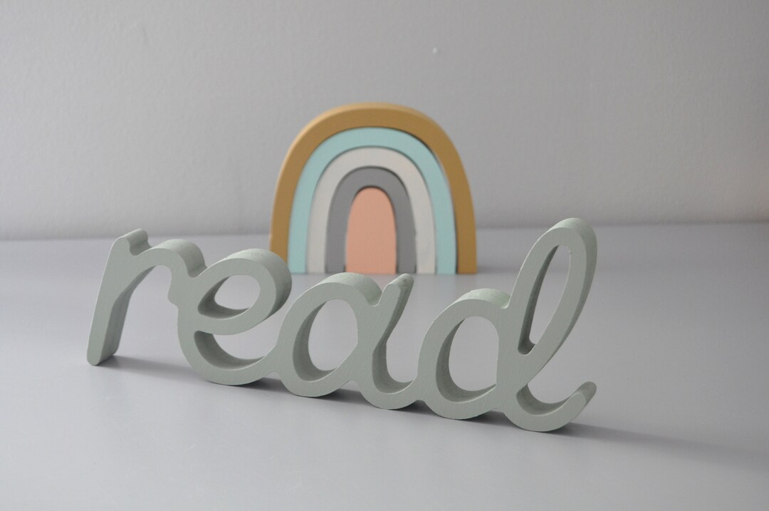 Read Wooden Sign Nursery Wall Decor - Sage Color - Etsy