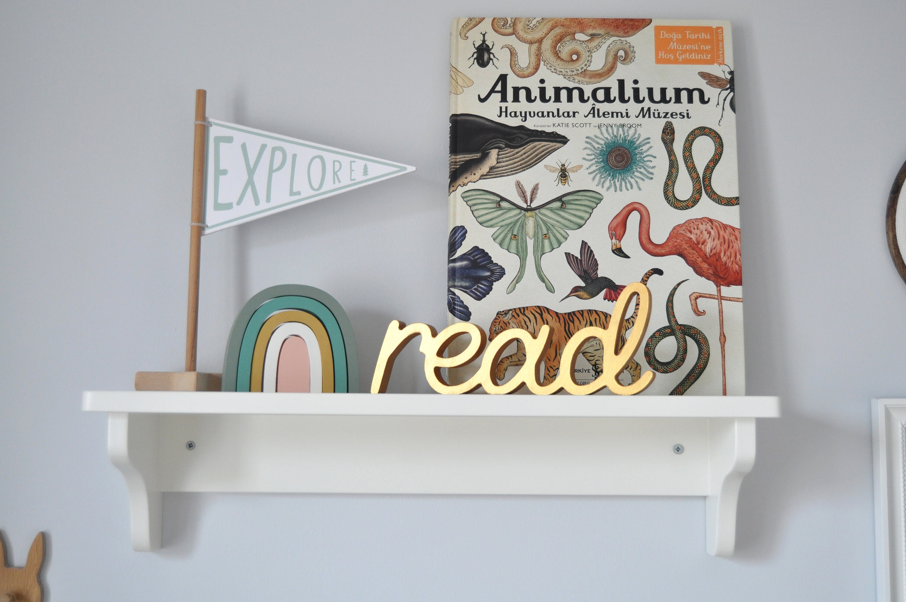 Read Wooden Sign Nursery Wall Decor Metallic Gold Color | Etsy