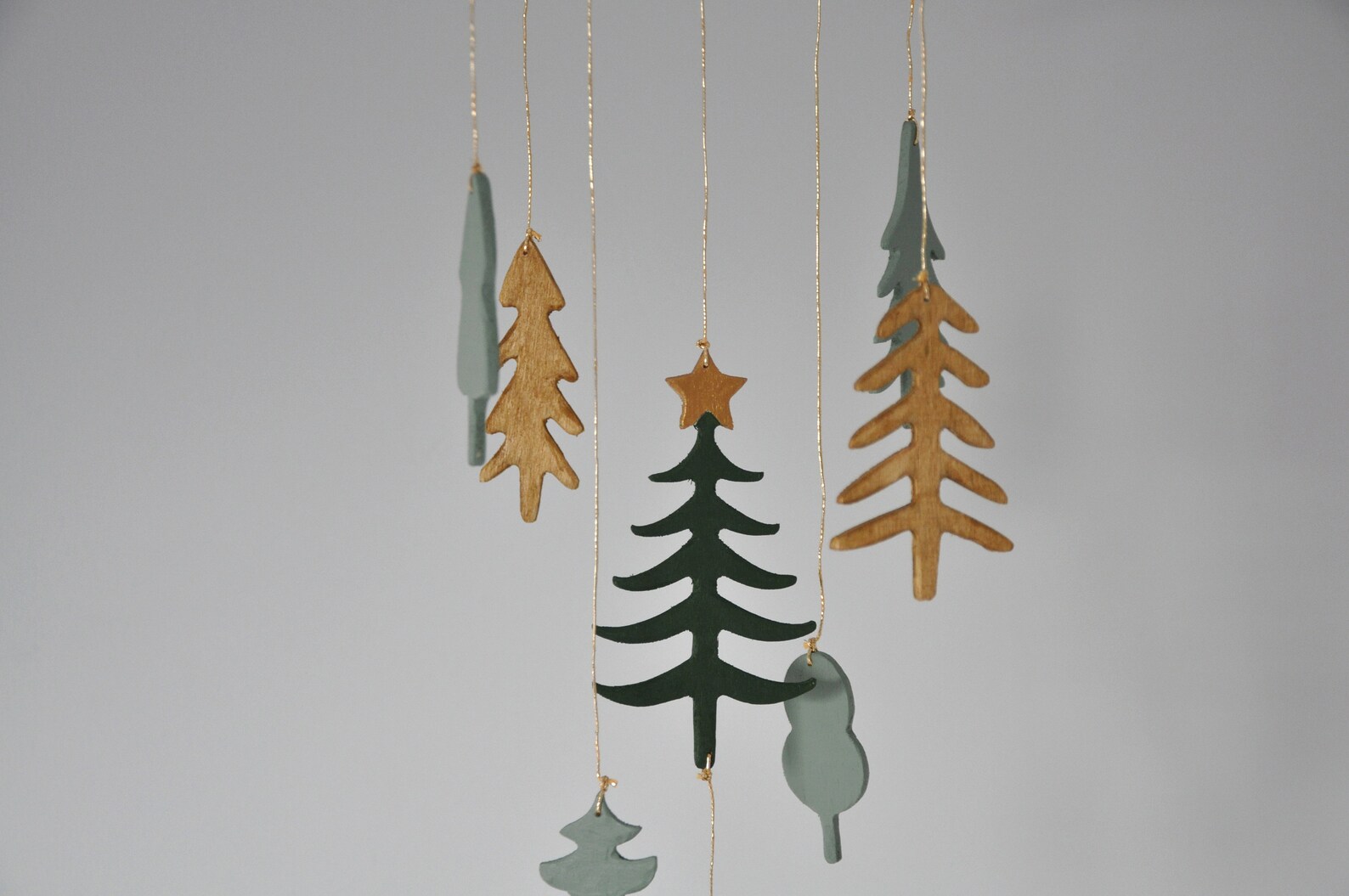 Christmas Home Decor Handmade Pine Tree Mobile Nursery | Etsy