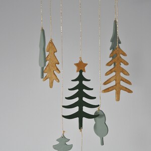 Christmas Home Decor Handmade Pine Tree Mobile | Nursery Decoration ...