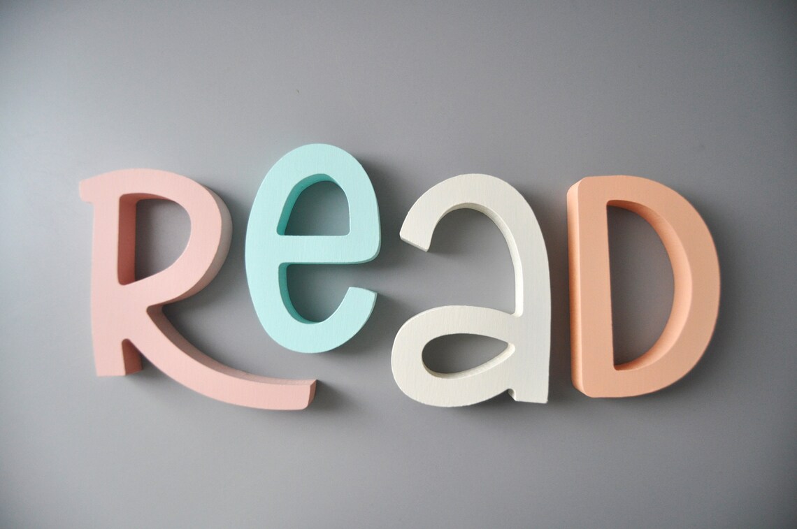 Read Wooden Letters Nursery Wall Decor - Pastel Colorful Letters - Best ...
