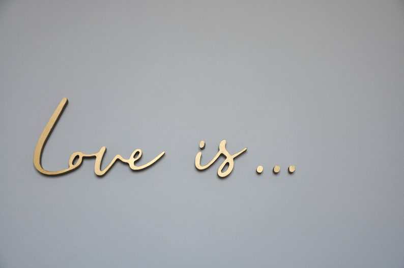 Love is ... Sign Valentines Day Decor Family Wall Decor Sign | Etsy