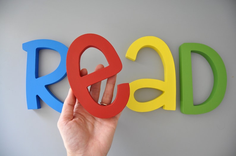 Read Wooden Letters Nursery Wall Decor - Brigt Colorful Letters - Best ...