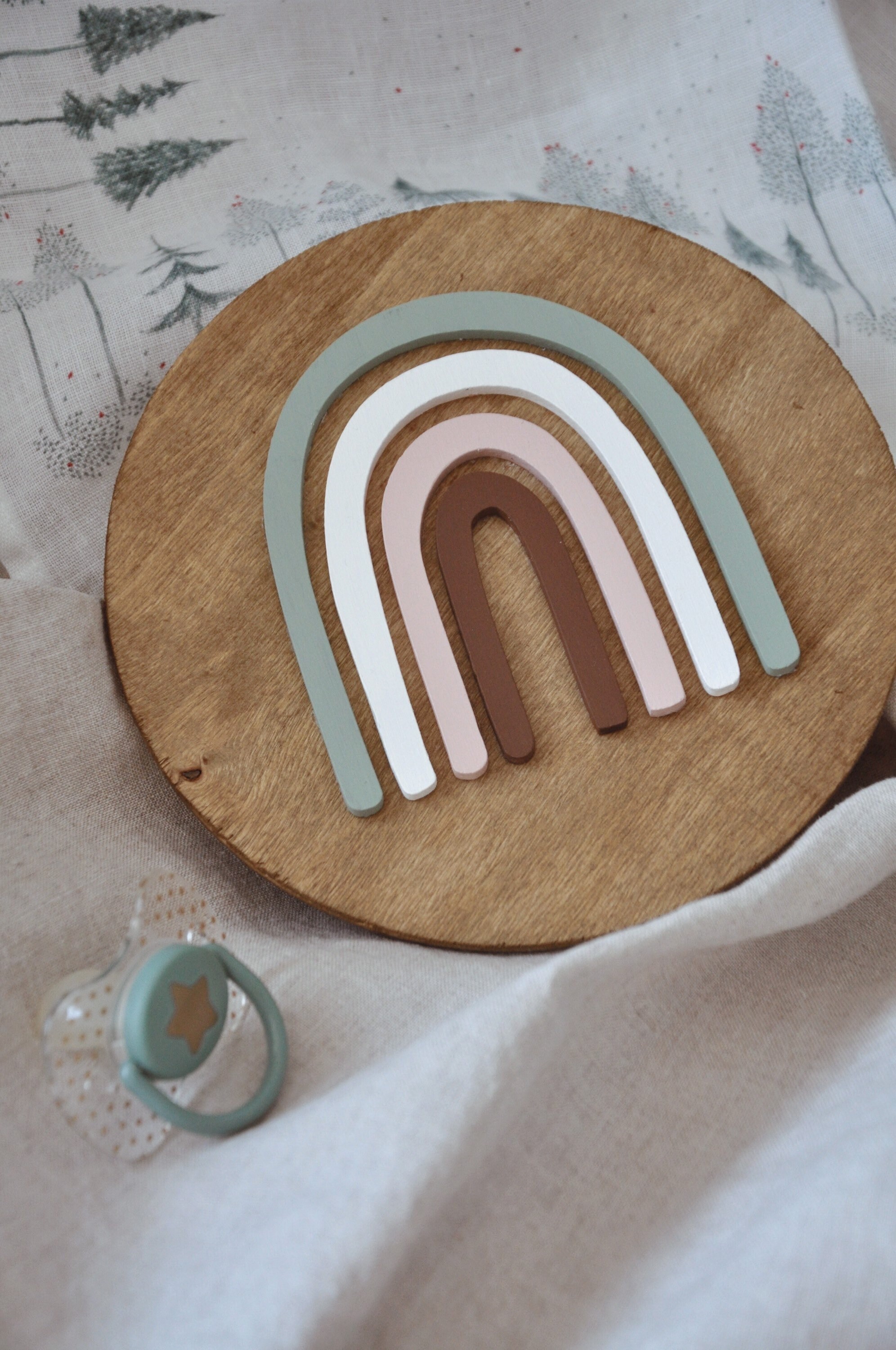 Neutral Rainbow Nursery Decor Baby Gift Newborn Photo Prob - Etsy