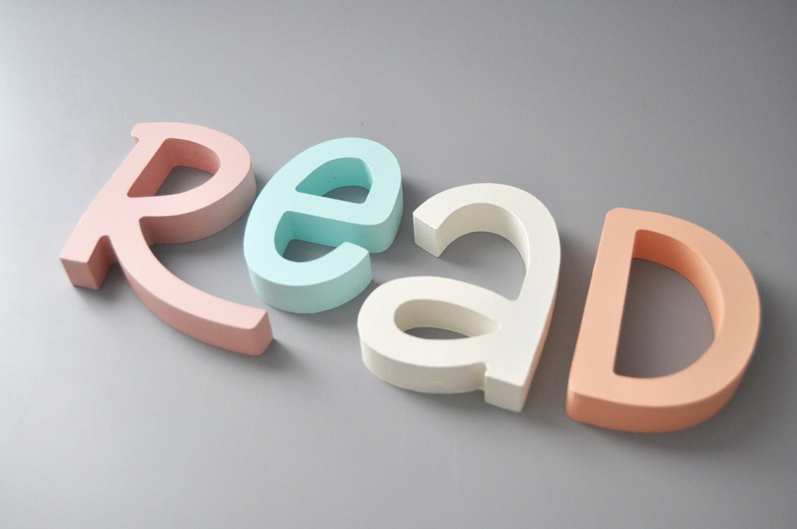 Read Wooden Letters Nursery Wall Decor - Pastel Colorful Letters - Best ...