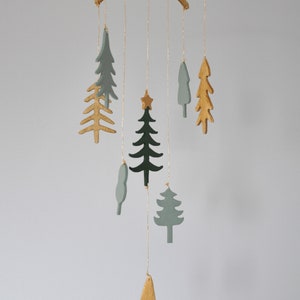 Christmas Home Decor Handmade Pine Tree Mobile | Nursery Decoration ...