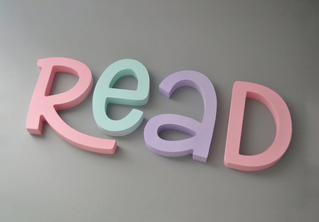 Read Wooden Letters Nursery Wall Decor - Pastel Colorful Letters - Best ...