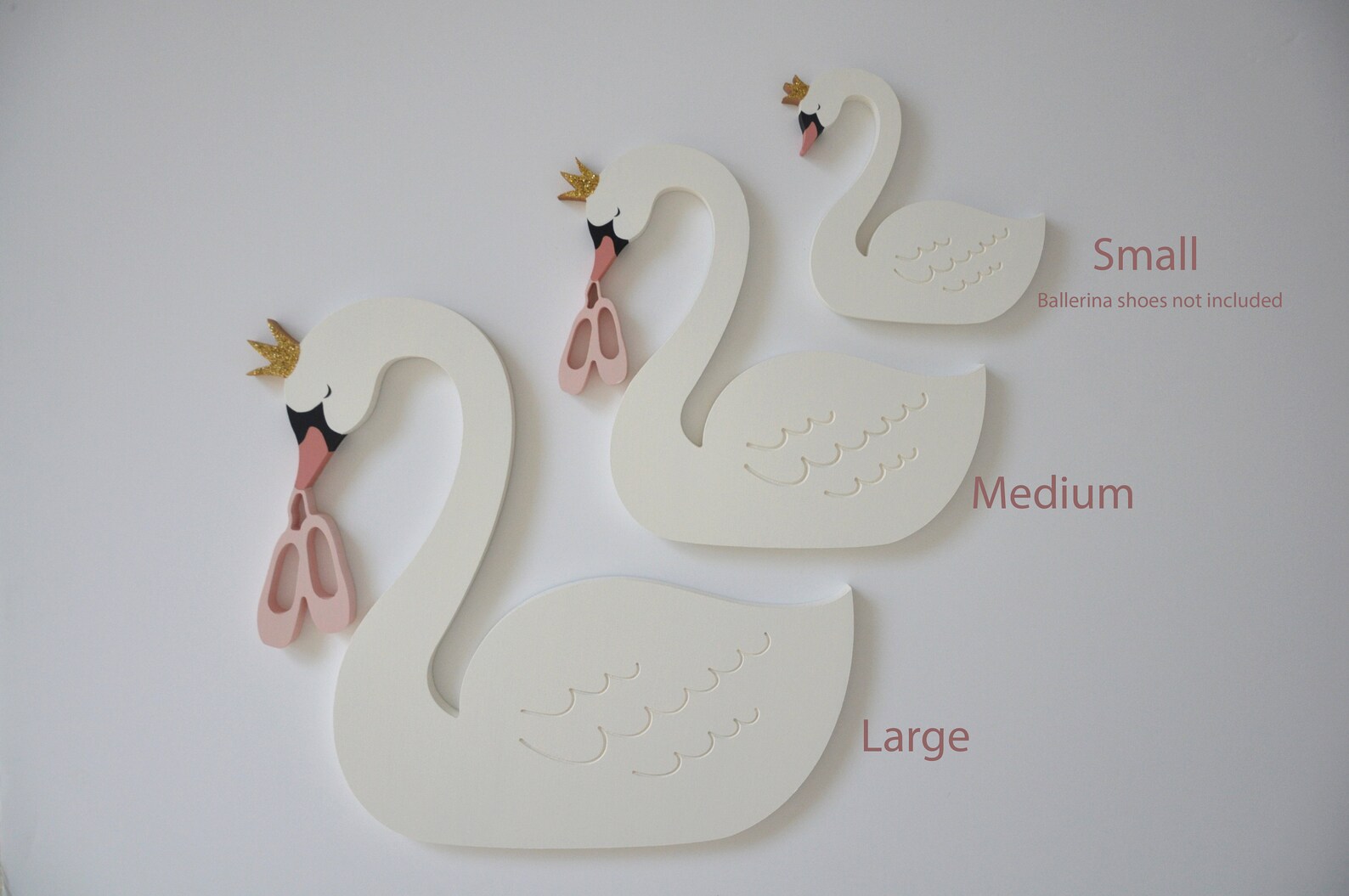 Swan Princess With Ballet Shoes swan Nursery Decor - Etsy