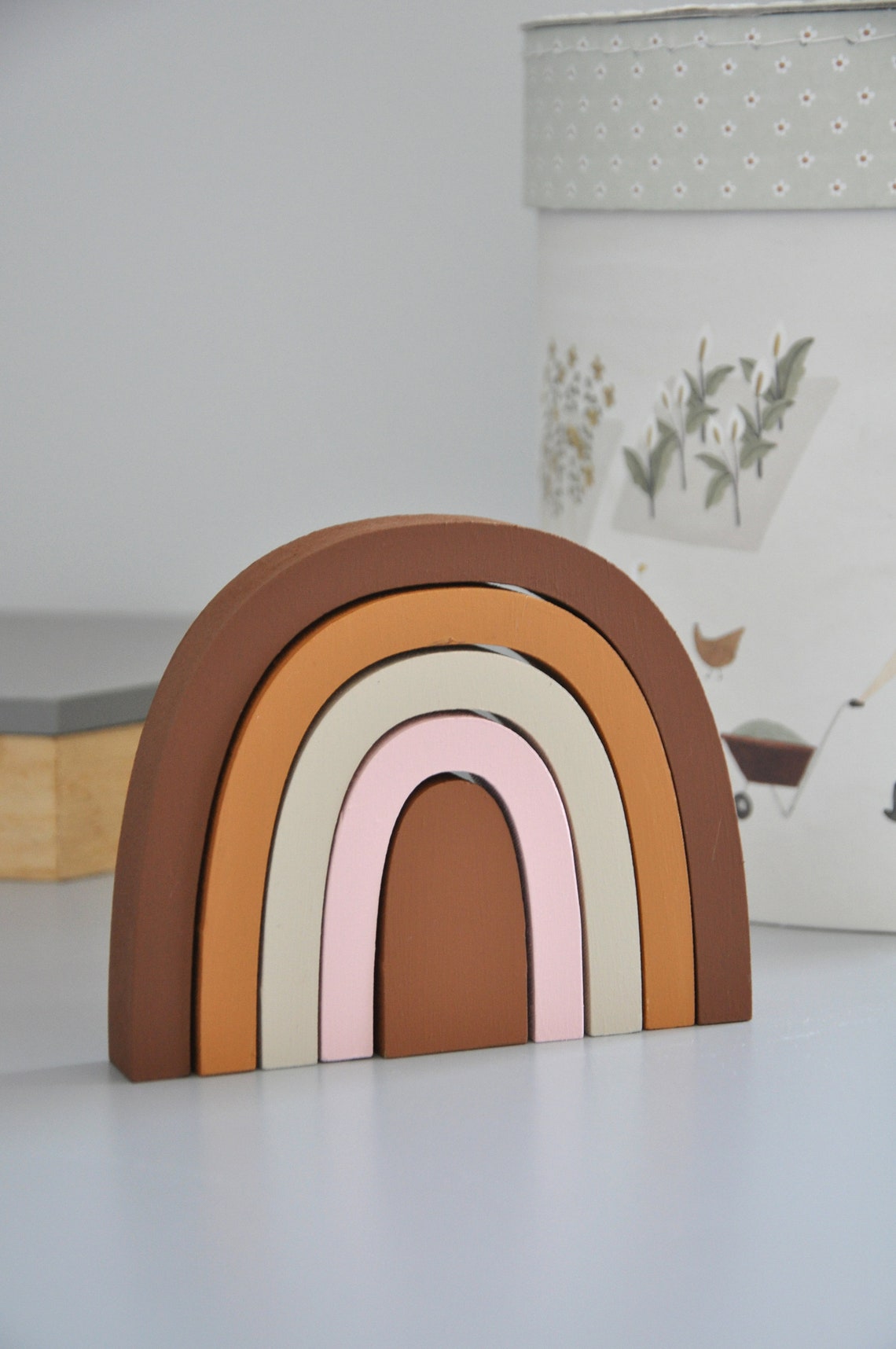 Eye Catching Wooden Rainbow Nursery Decor Baby Gift | Etsy