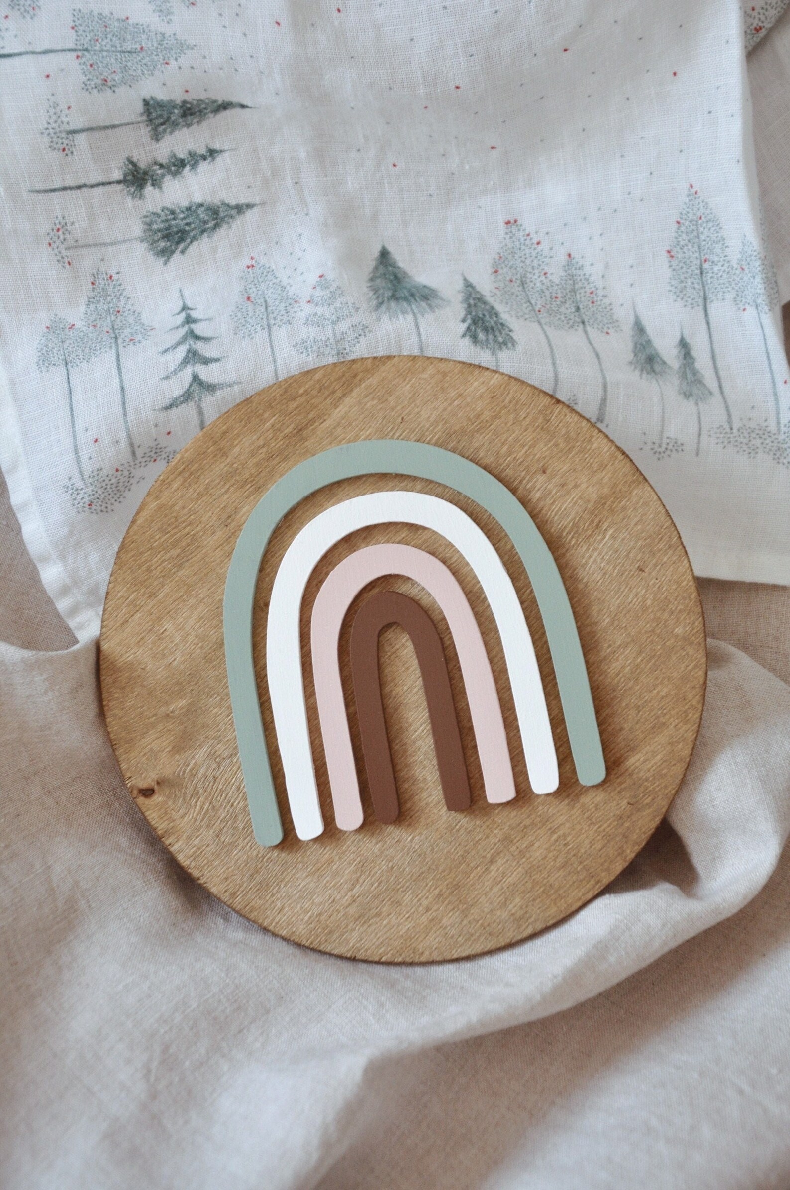 Neutral Rainbow Nursery Decor Baby Gift Newborn Photo Prob - Etsy