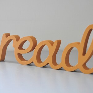 Read Wooden Sign Nursery Wall Decor -saffron Yellow Color - Etsy