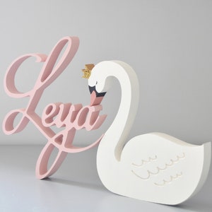 Swan Princess With Ballet Shoes |swan Nursery Decor | Personalised Gift ...