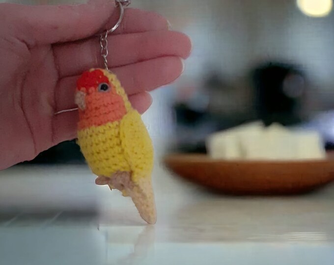 Dangling Lovebird Keychain - Etsy