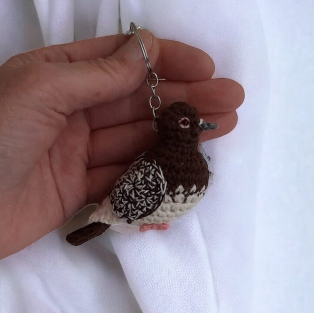 Cute Pigeon Keychain. - Etsy UK