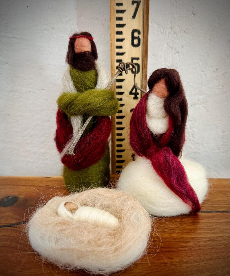 Handmade Needle Felt Nativity Set - Etsy