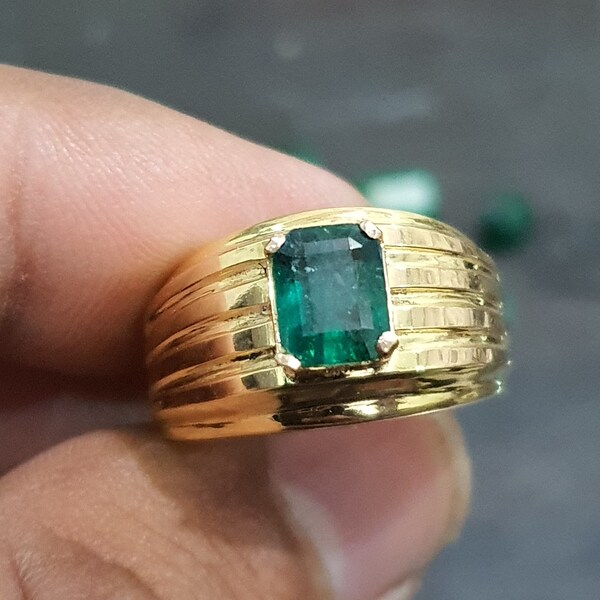Men Emerald Ring - Etsy