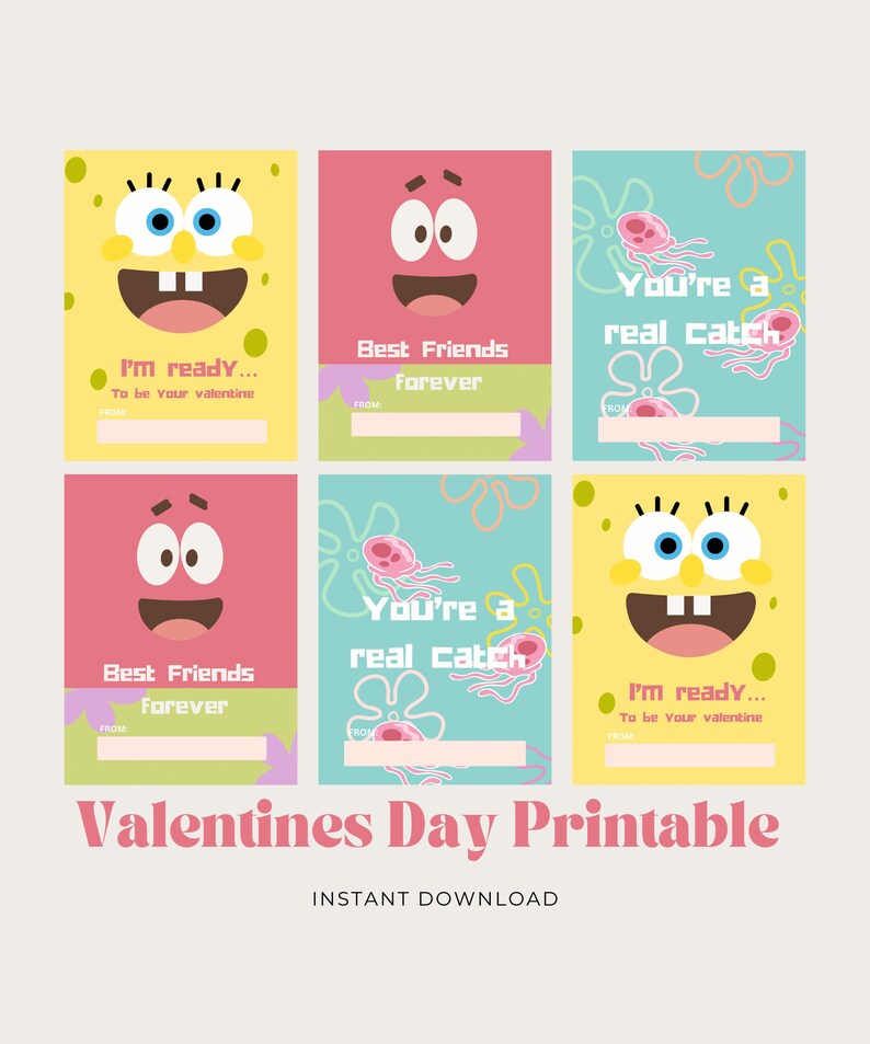 Retro Undersea Cartoon Valentines - Etsy