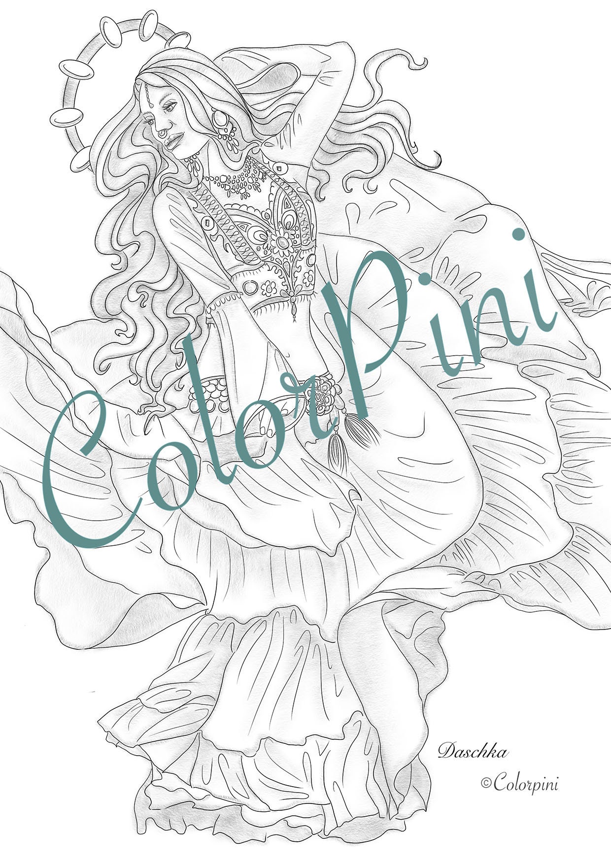 GYPSY RHAPSODY 1 Printable Adult Coloring Book - Etsy