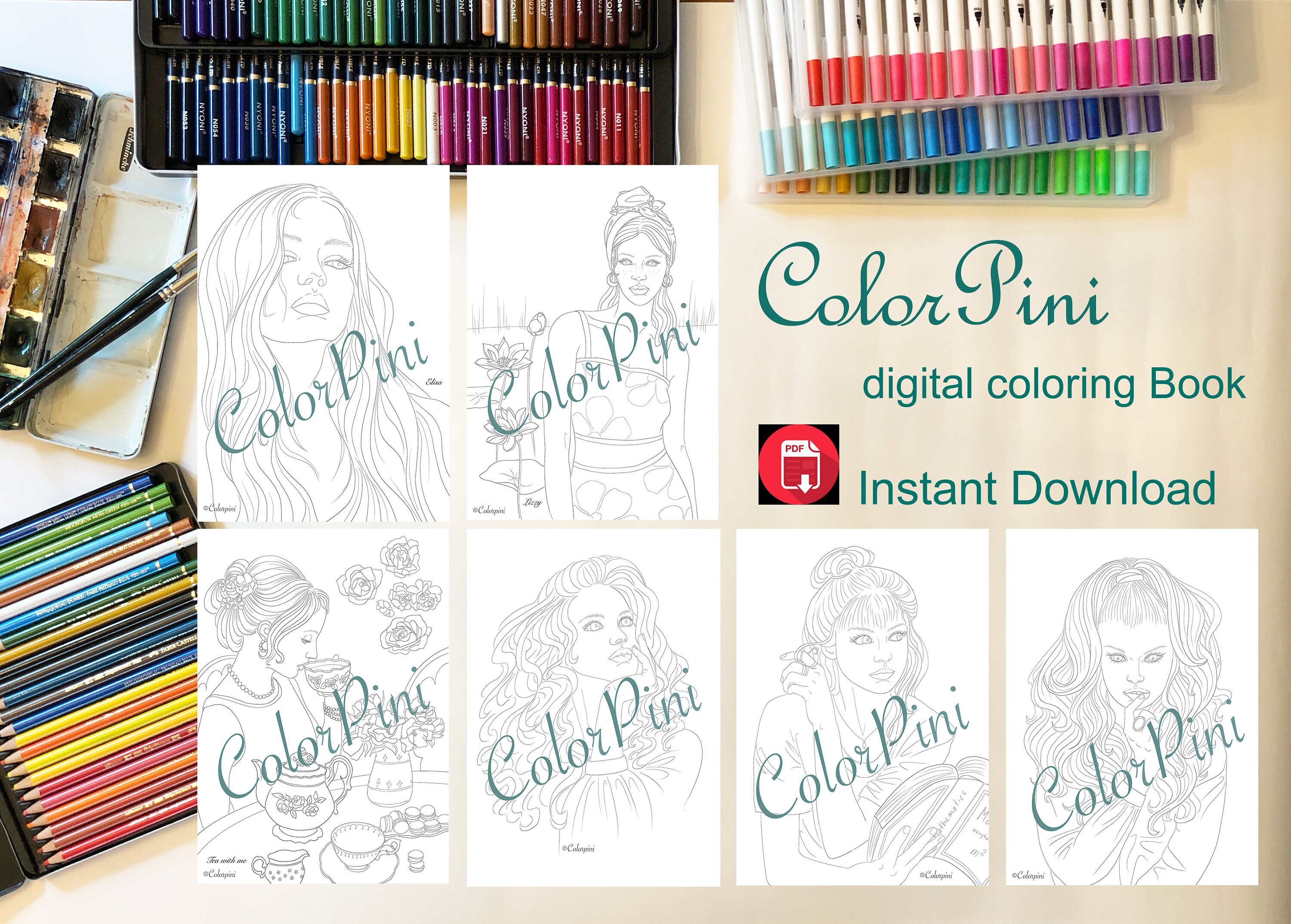 ME TIME Printable Adult Coloring Book - Etsy