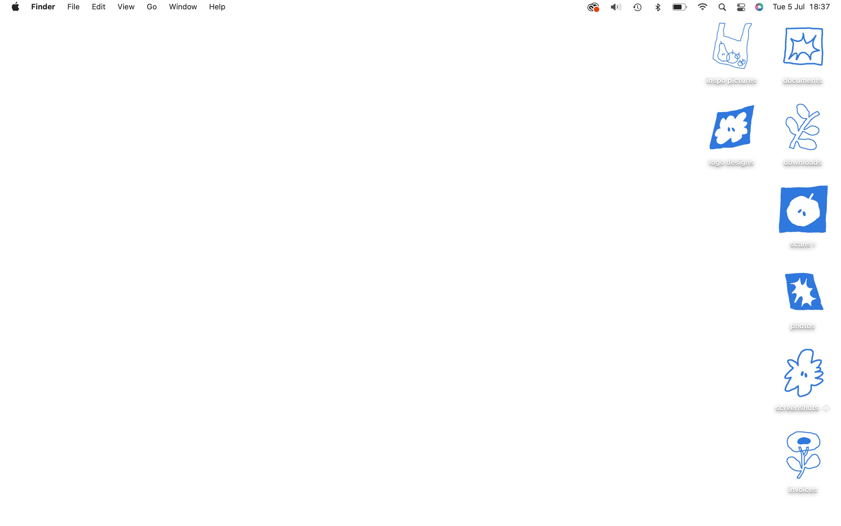 8 Illustrated Desktop Folder Icons, Mac Icons, Wallpaper Icons, Desktop ...