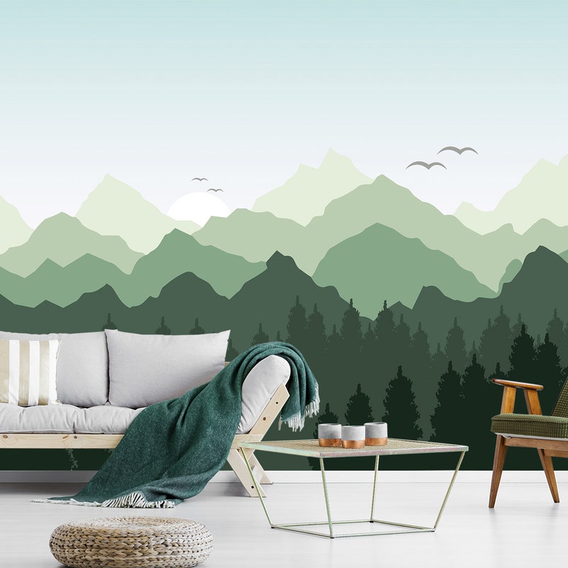 Mountain Wall Mural - Etsy