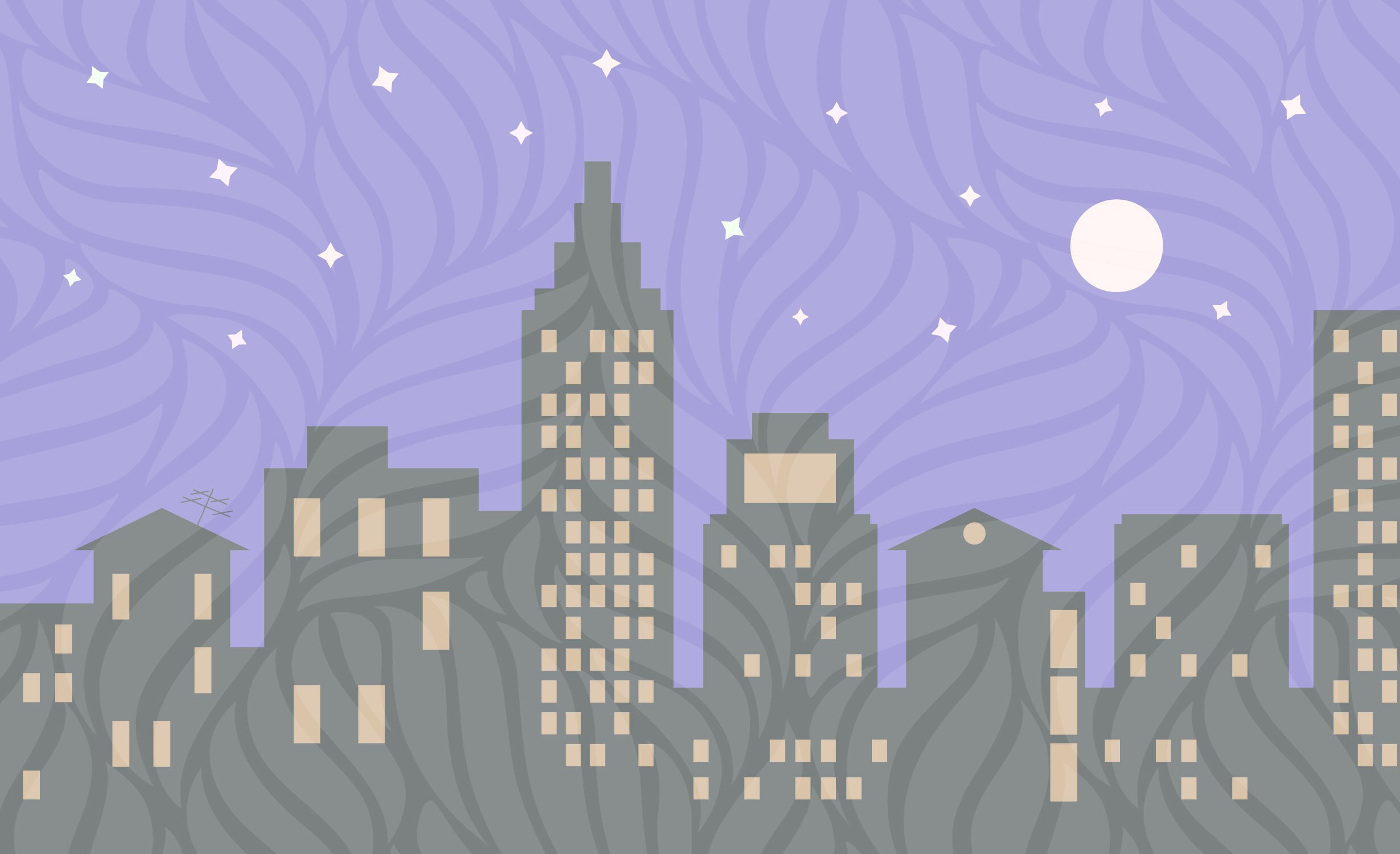 City Skyline Wallpaper Kids / Skyline Silhouette With City | Etsy