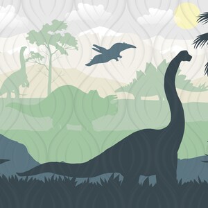 Large Dinosaur Brontosaurus Wallpaper for Nursery Removable Jurassic ...