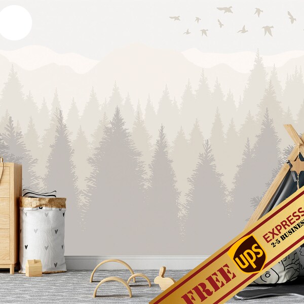 Pine Tree Mural - Etsy