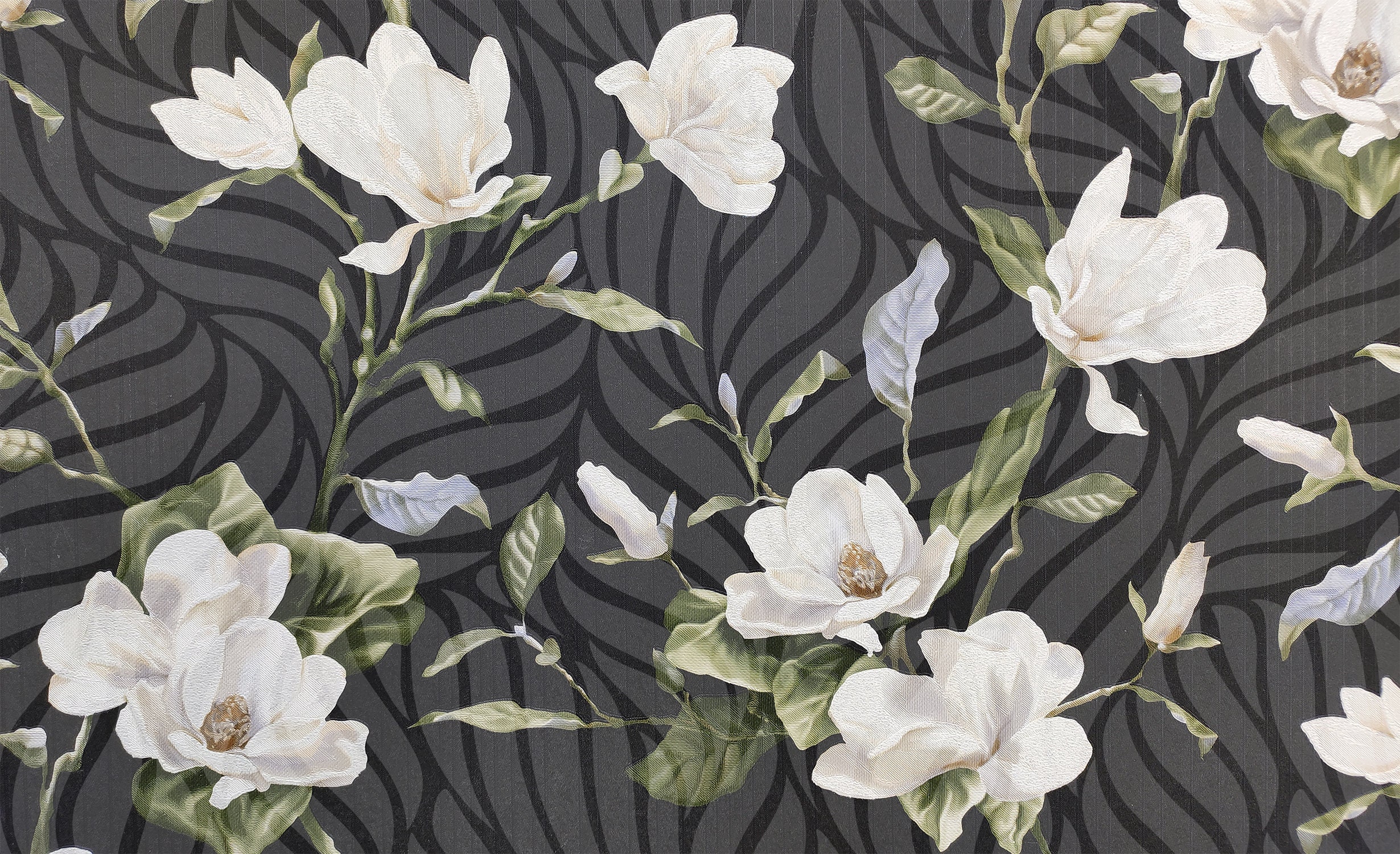 Dark Floral Wallpaper Removable Wallpaper Flowers Black and - Etsy