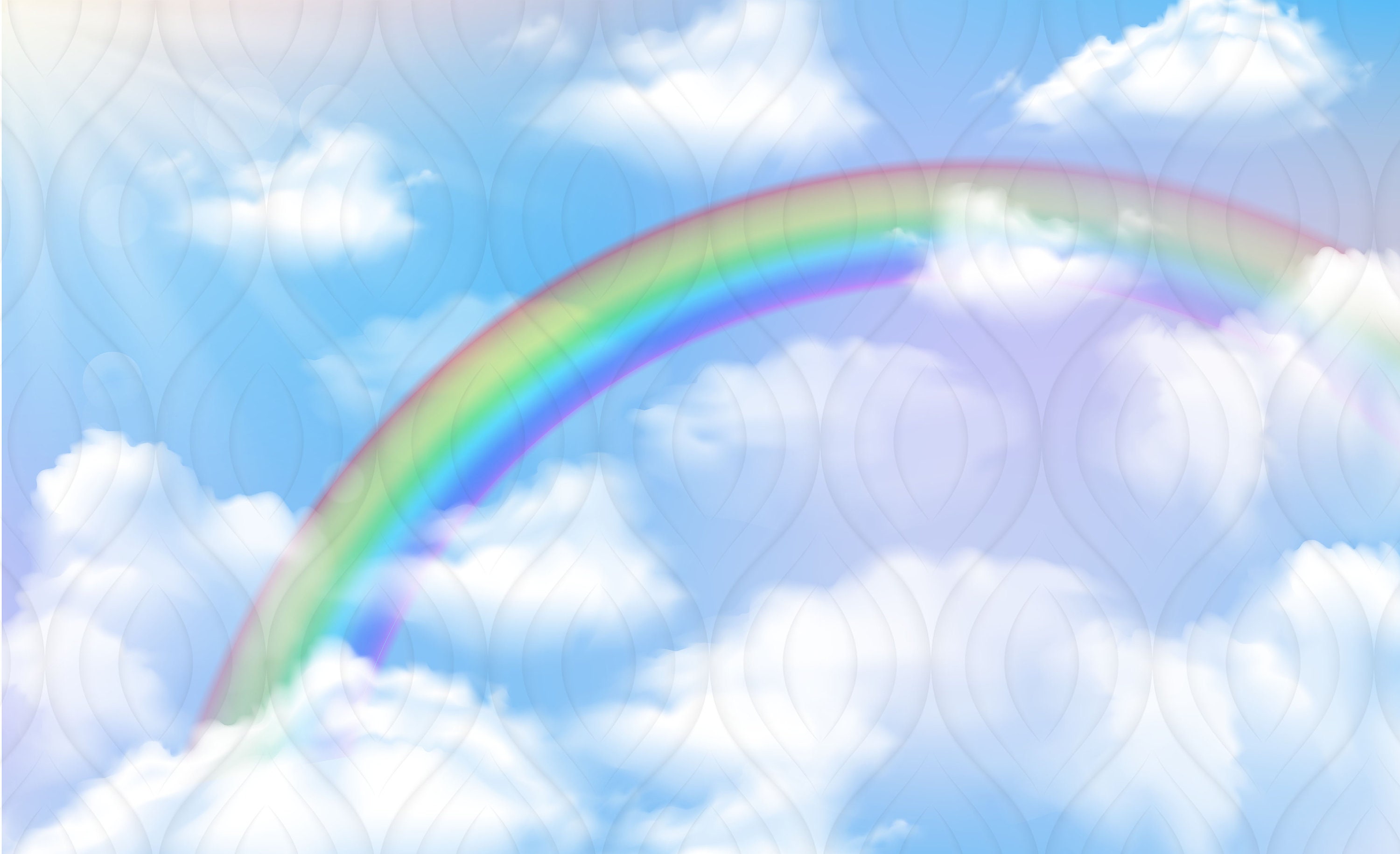 Rainbow Wallpaper for Kids Room Removable. Large Rainbow With | Etsy