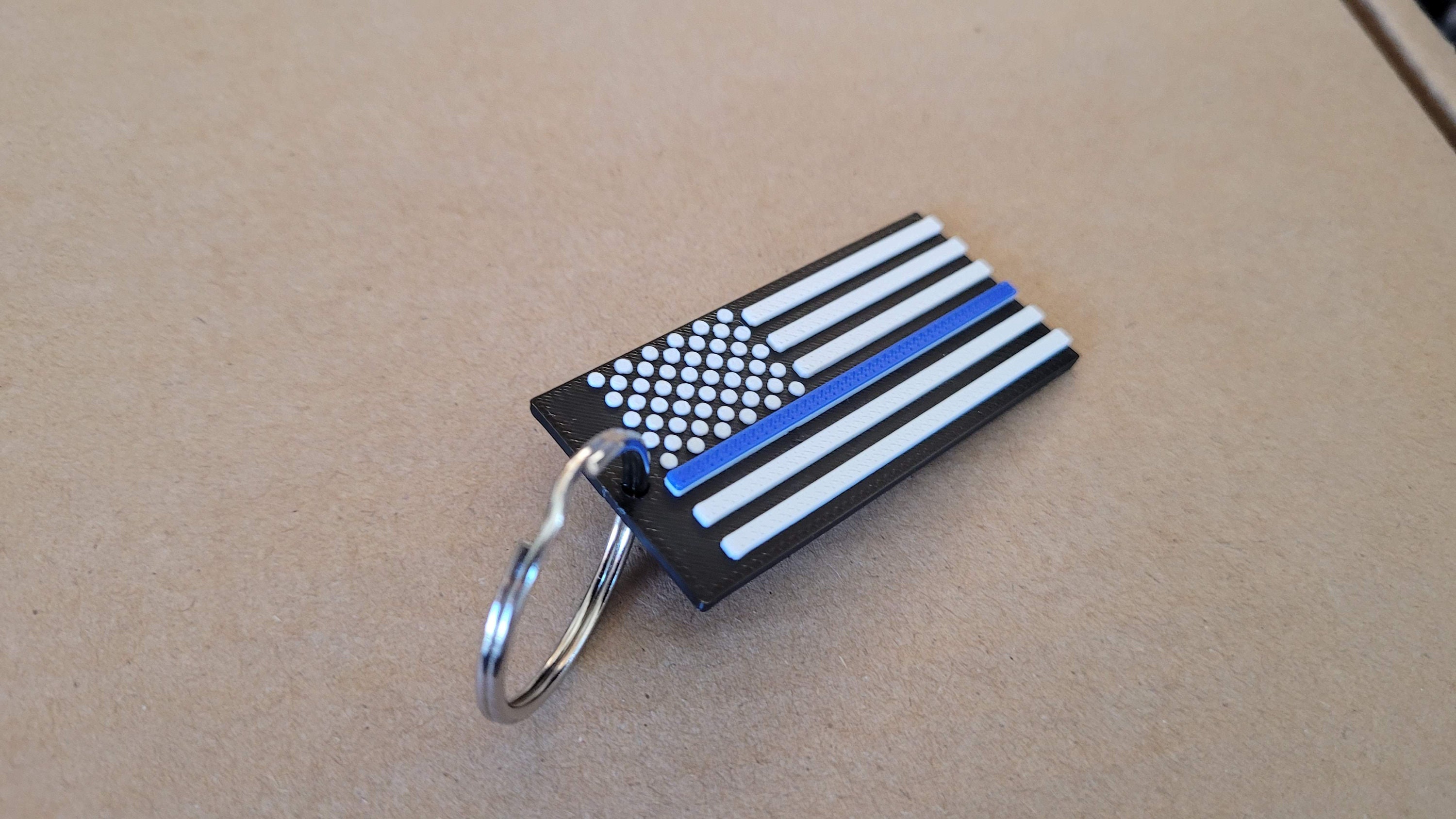 Law Enforcement - Thin Blue Line Keychain - Etsy