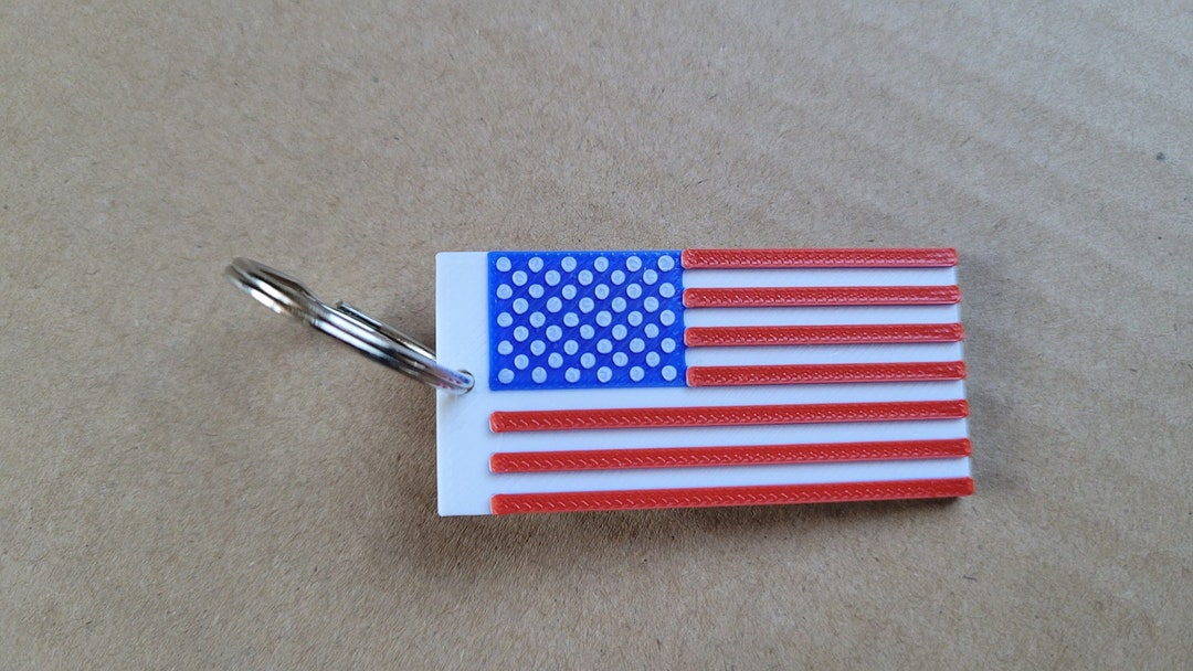 USA - American Flag Keychain - Etsy
