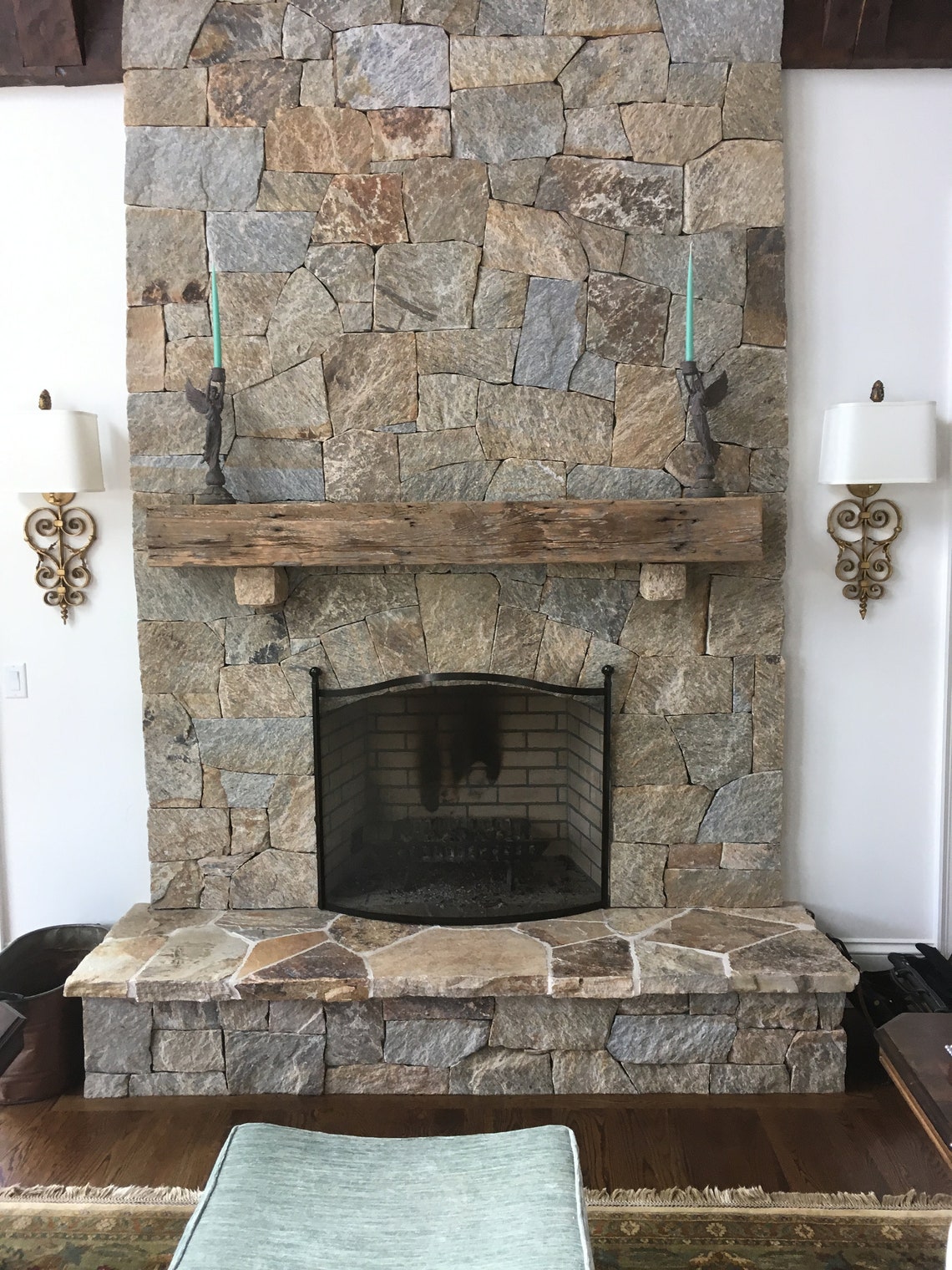 Reclaimed Wood Mantle - Distressed Spruce - Etsy