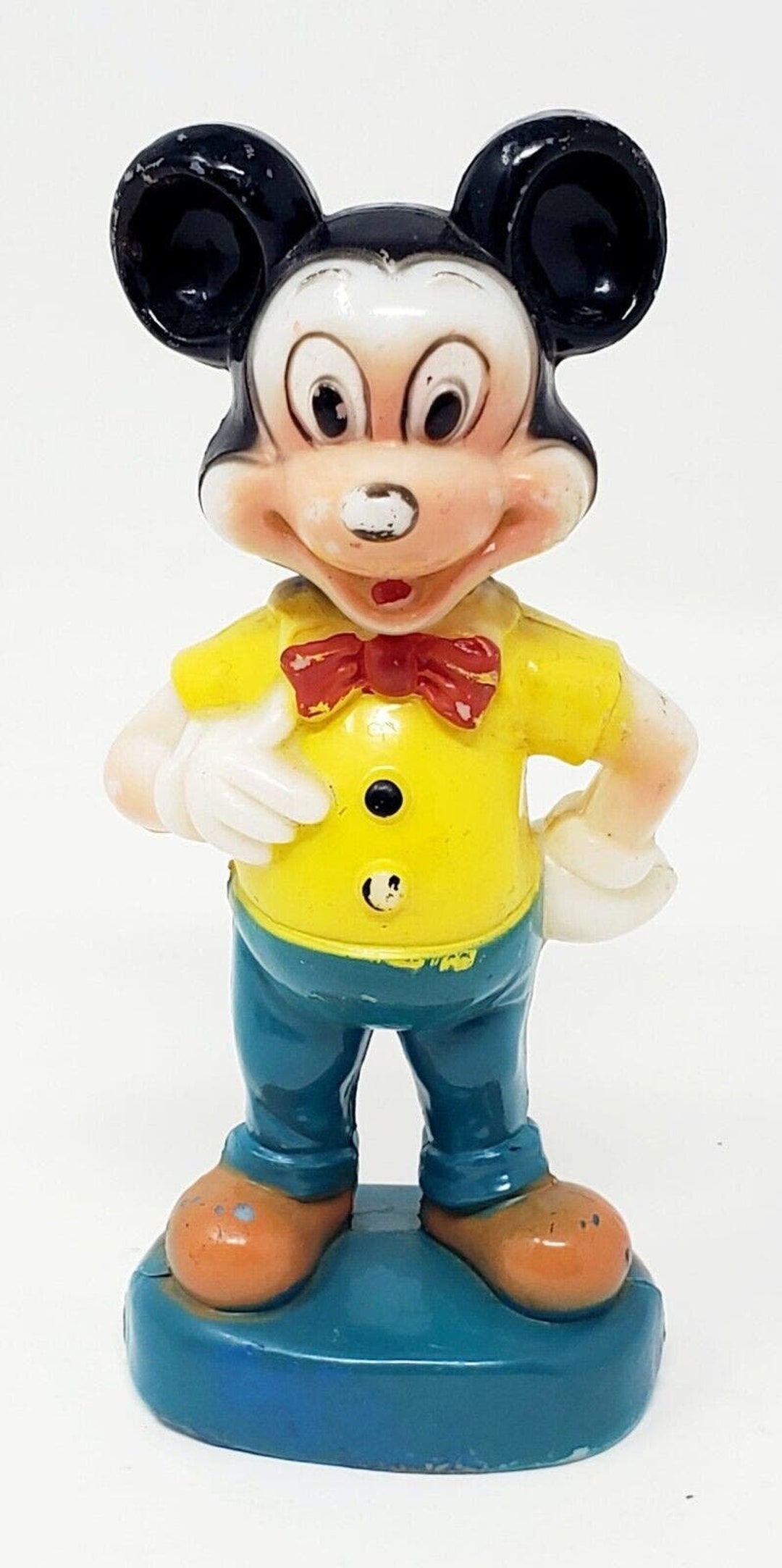 Vintage 1960's 5 Mickey Mouse Figurine Walt Disney Hong Kong Hard ...
