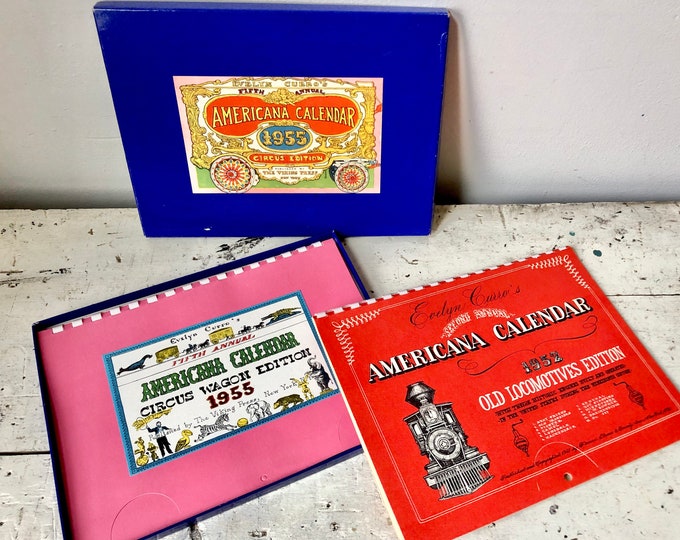 1952 & 1955 Evelyn Curro Americana Calendars - Etsy
