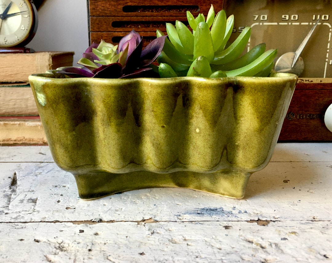 Vintage Cookson Pottery USA Planter - Etsy