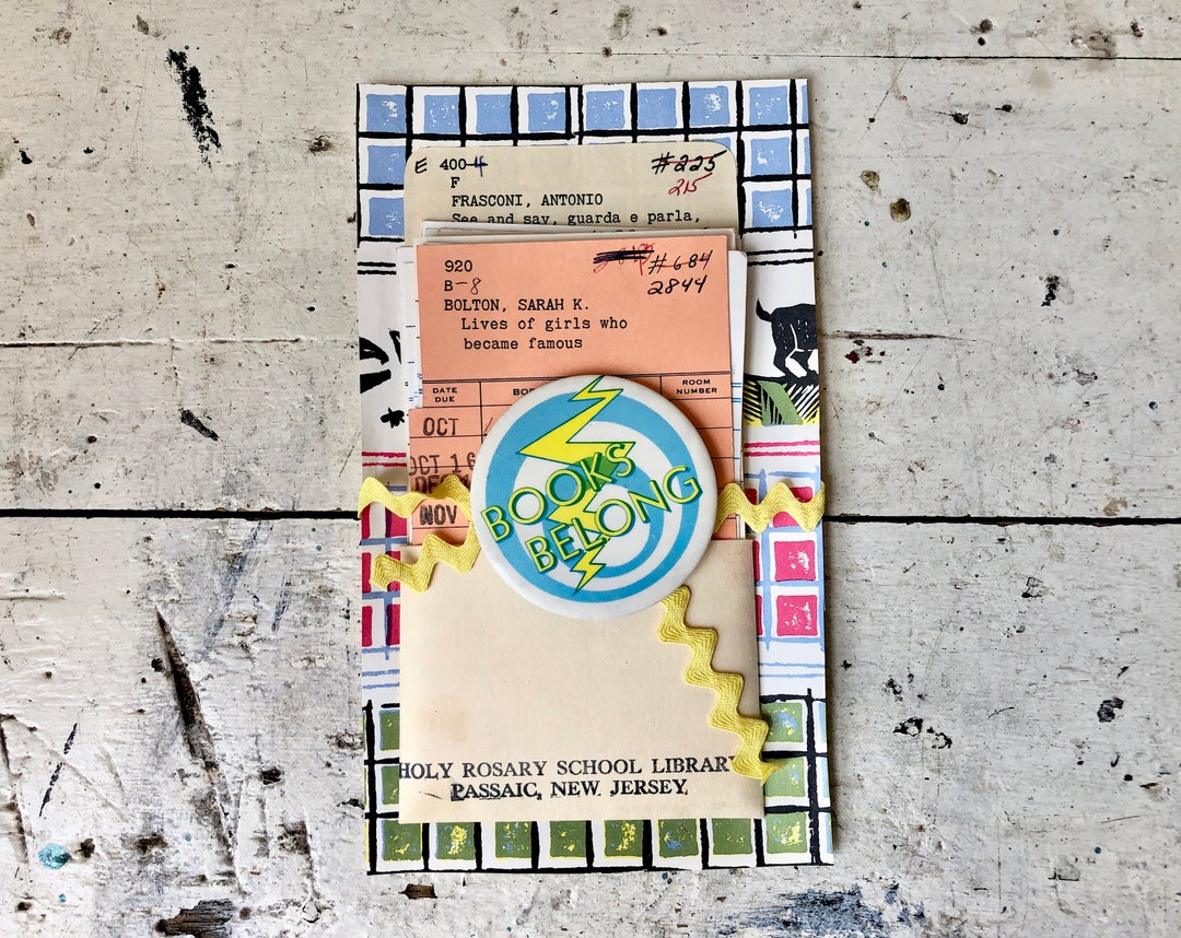 Collection of 15 Library Check-out Cards With Vintage 'books Belong ...