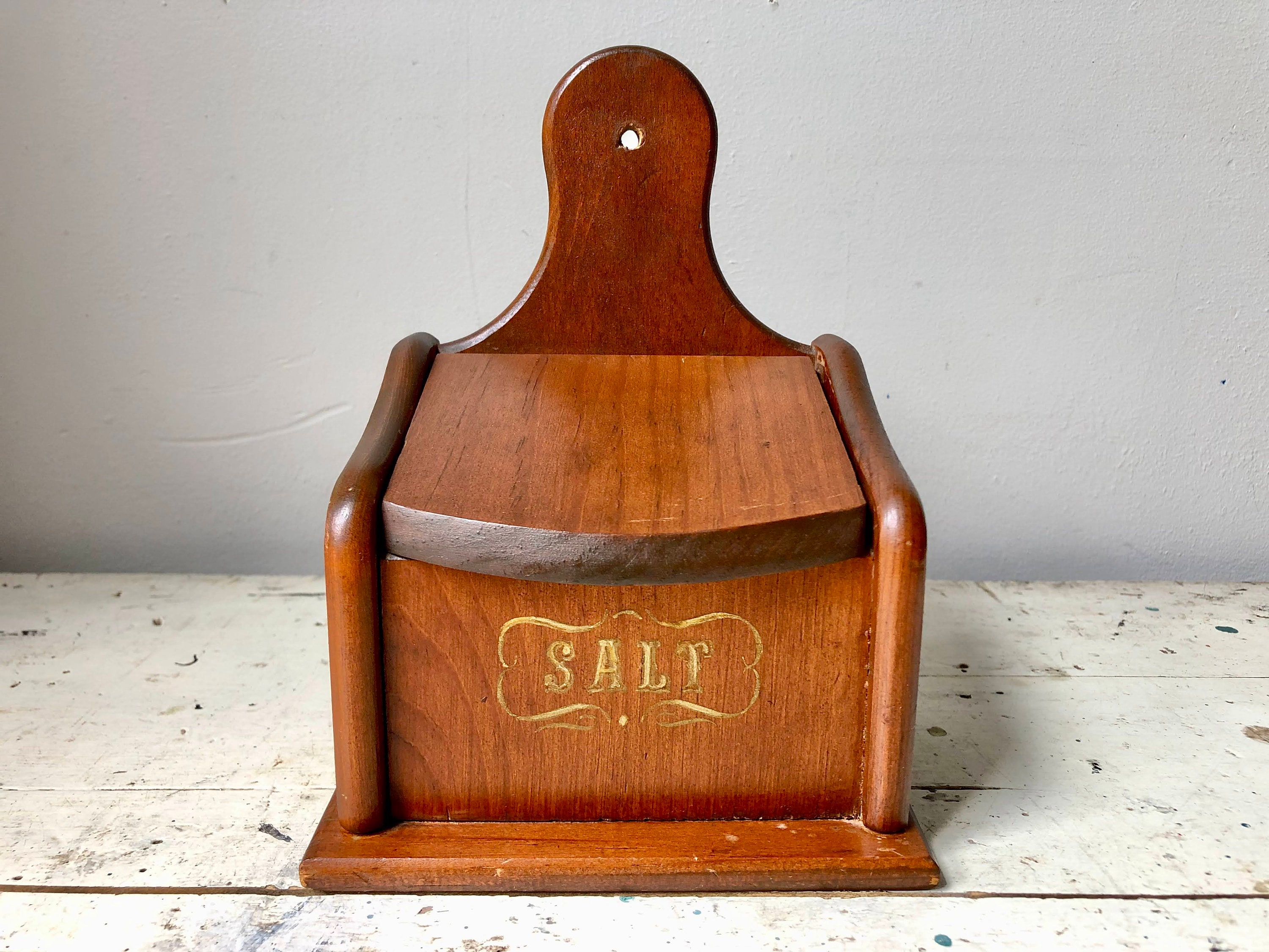 Antique Wooden Salt Boxes