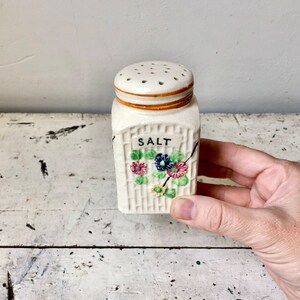 Vintage Ceramic Salt Shaker With Floral Design; Made in Japan - Etsy
