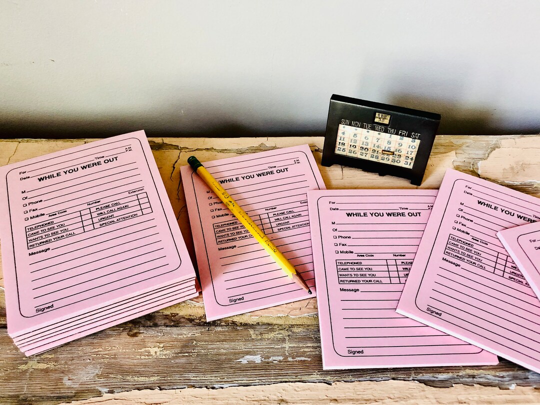 Vintage 'while You Were Out' Notepads - Etsy